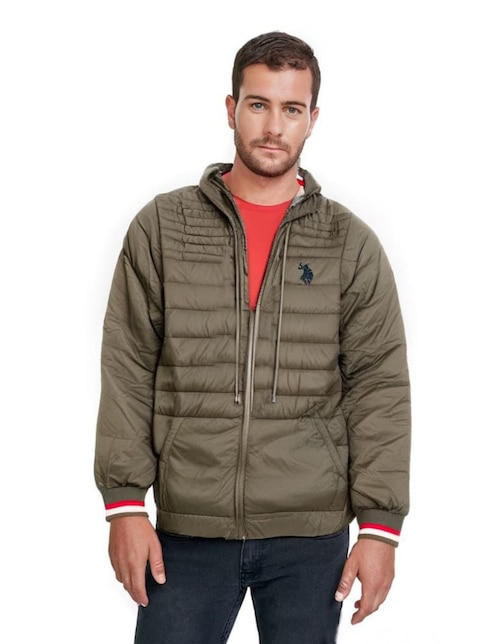 Chamarra U.S. Polo Assn con capucha para hombre 1