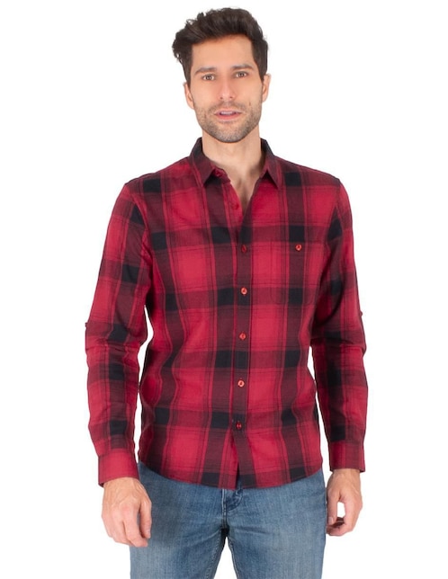 Camisa casual Generra manga larga para hombre 1