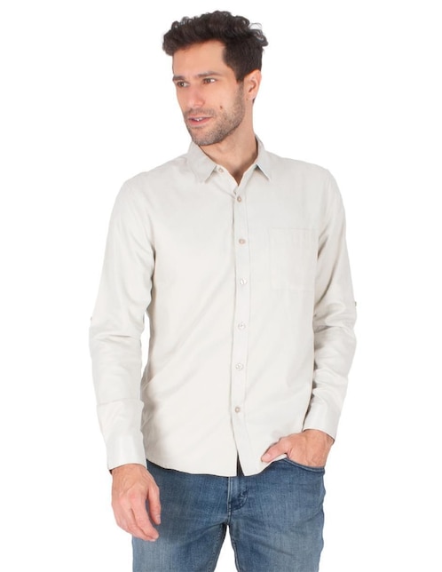 Camisa casual Generra manga larga para hombre 1