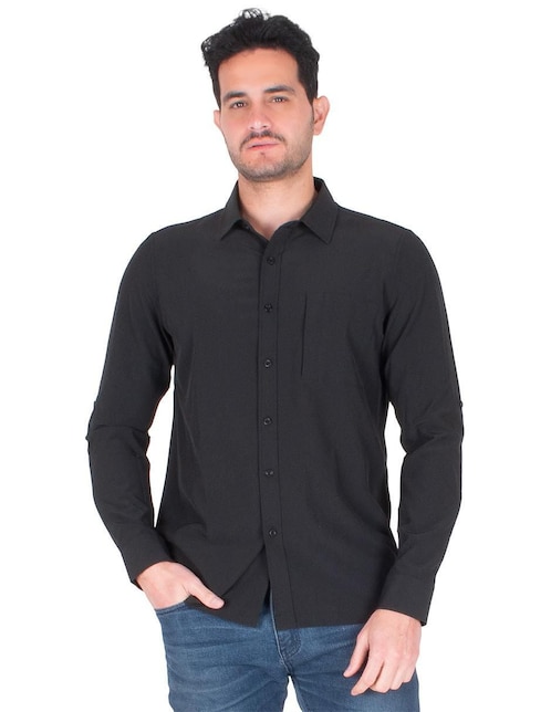 Camisa casual Generra manga larga para hombre 1