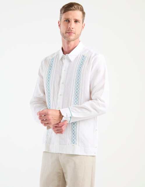 Guayabera Manga Larga ábito Para Hombre 1