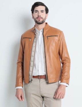 Chamarra casual Michel Domit con bolsillos para hombre