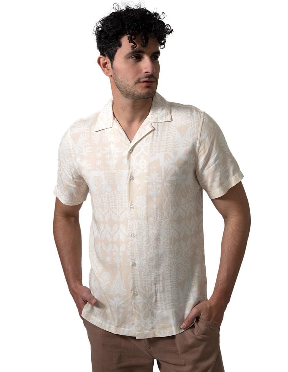 Camisa casual Generra de algodón manga corta para hombre