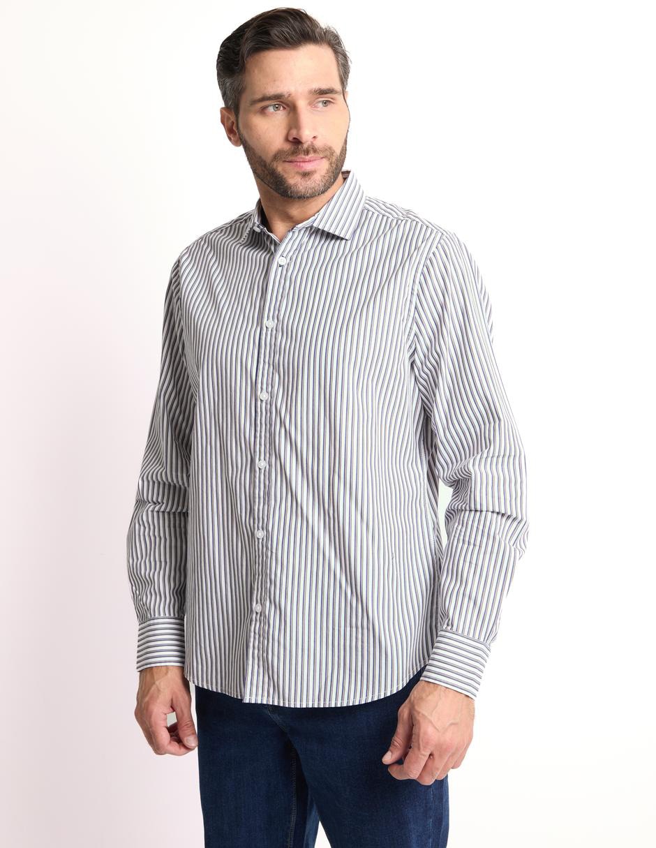 Camisa casual JBE de algodón manga larga para hombre