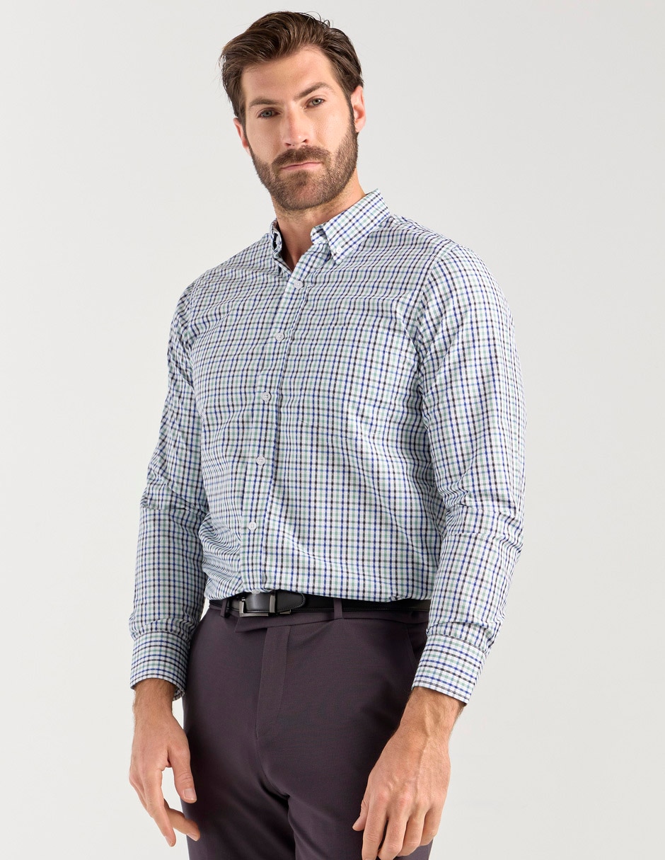 Camisa casual Regent Street de algodón manga larga para hombre